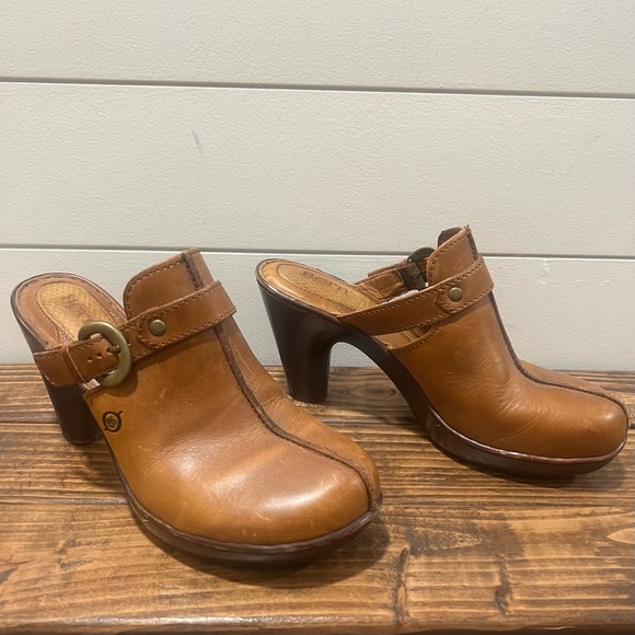 Born | Shoes | Born Brandy Tan Buckle Clogsmulesslipon Shoes | Poshmark